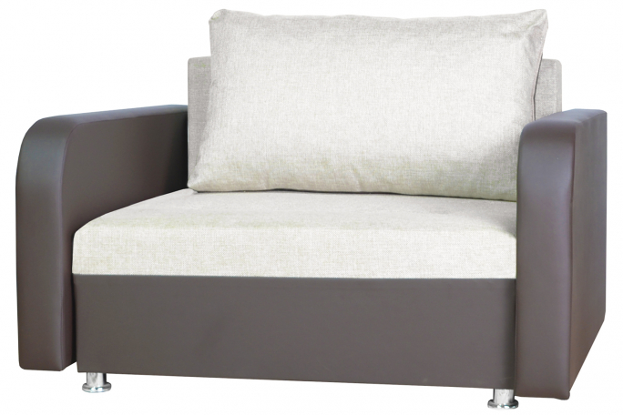 Диван-кровать "Венера" бежевая рогожка и коричневый кожзам купить за ...